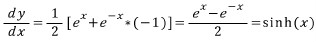 14장 hyperbolic function (쌍곡선 함수)의 미분 (sinhx, coshx, tanhx, sechx cschx ...