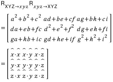 회전 행렬의 역 변환이 역 행렬 및 전치 행렬과 같음을 증명 : 네이버 블로그