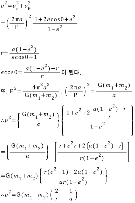 제 1장. 천체 역학과 태양계 (궤도속도와 활력방정식) : 네이버 블로그