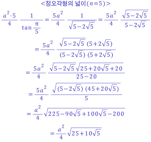 정다각형의 넓이 : 네이버 블로그