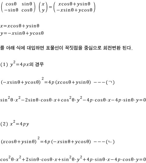 회전변환 포물선 : 네이버 블로그